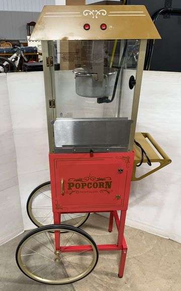 Nostalgia popcorn machine, 60"H, works - Albrecht Auction Service