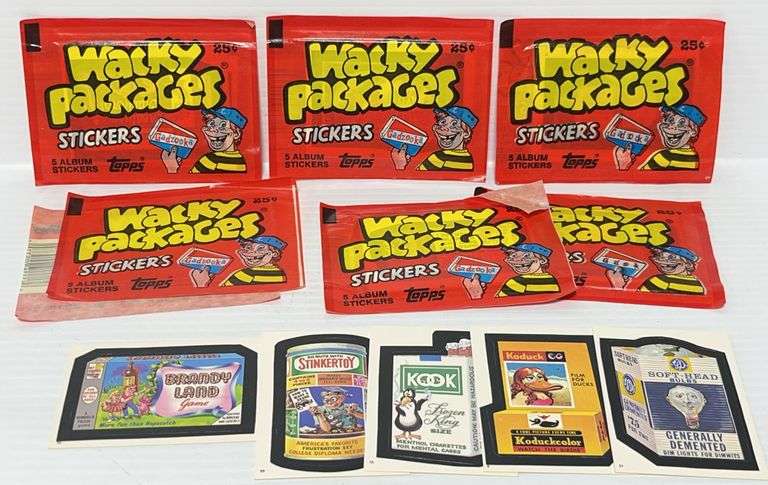 (6) Full packs of vintage 1986 Wacky Packages sticker, by Topps ...