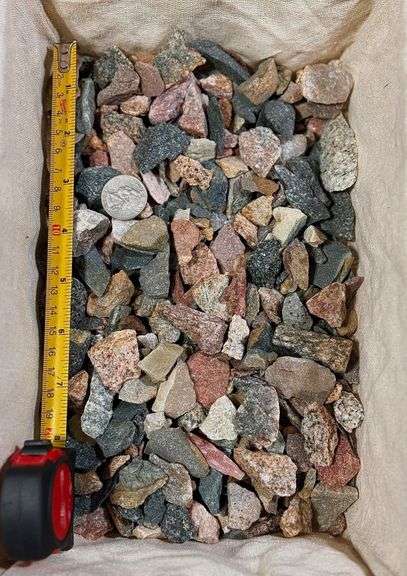 Pallet of crushed natural Michigan fieldstone, (50) bags, each- 40 lb ...