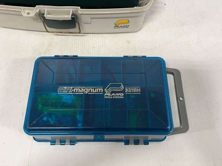 Plano 3-tray tackle box filled with lots of new stuff, 15"W x 7"D x 8 1 ...