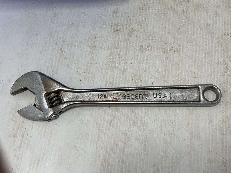 (3) Large adjustable wrenches, includes: 2- Crescent, 12" and 18", 1 ...