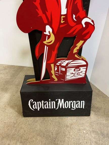 Captain Morgan stand, missing a sword handle, 45"H, as is - Albrecht ...