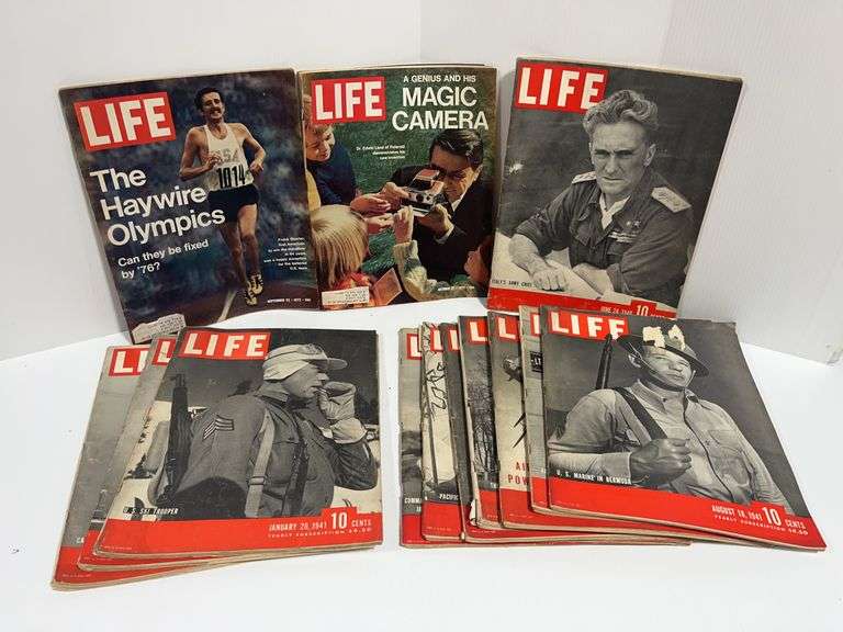 Life Magazines, most from early 1940s, two from 1972, good - Albrecht ...