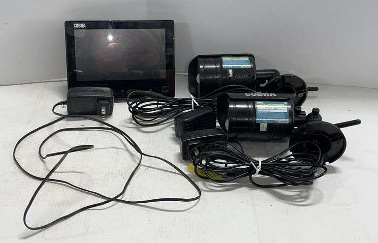 (2) Cobra wireless color cameras with monitor, 7"W, works well ...