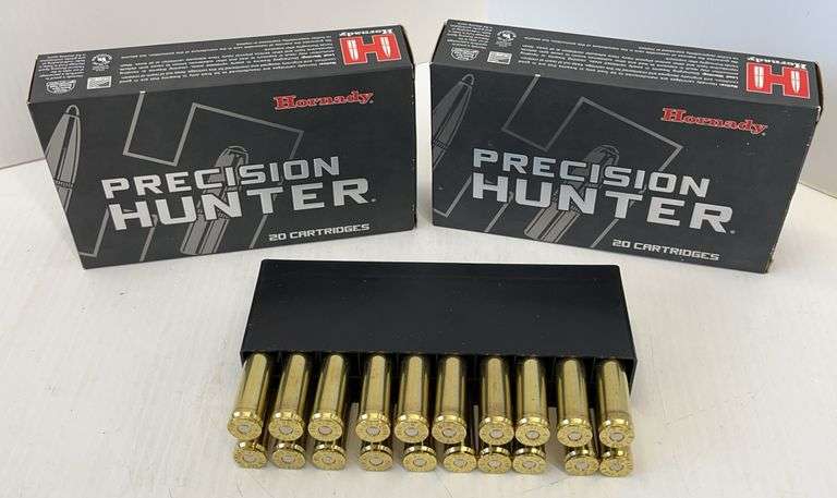 (34) Rounds of Hornady Precision Hunter .338 Win Mag Ammo, 230-Grain ...