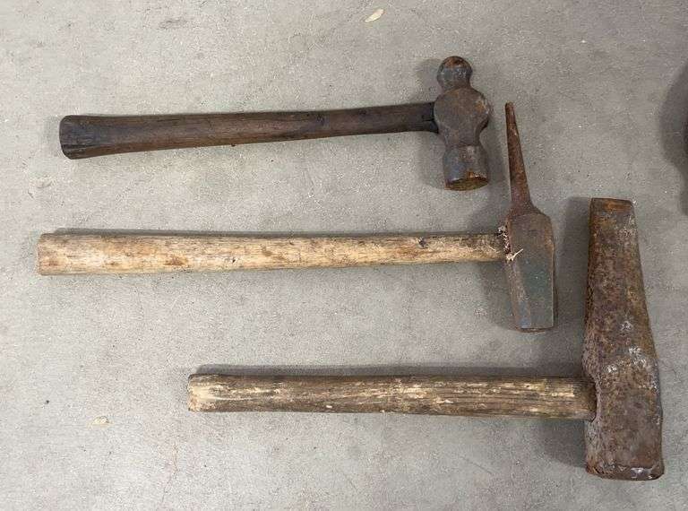 Blacksmithing tools, from a blacksmith at Crossroads Village, toolbox ...