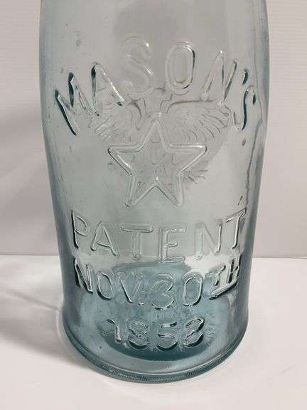 Older Mason jar, 5-gallon, 17"H - Albrecht Auction Service