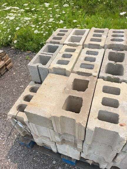 (43) Cement blocks, each- 15 1/2" x 7 1/2" x 7 5/8" - Albrecht Auction ...