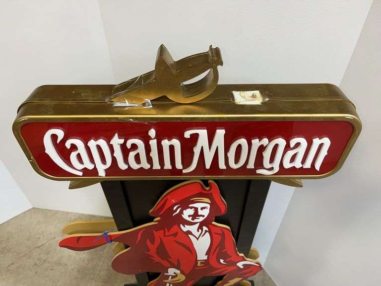 Captain Morgan stand, missing a sword handle, 45"H, as is - Albrecht ...