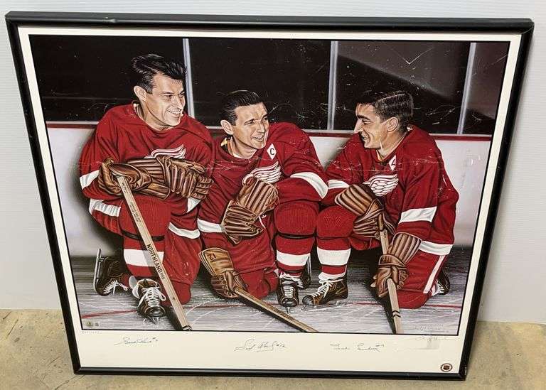 Gordie Howe, Sid Abel, and Ted Lindsay signed limited edition ...