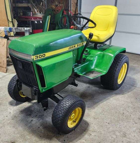 John Deere 300 Garden Tractor with a 48" Mower Deck, Kohler 16 HP ...