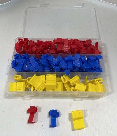 120-Piece Quick splice solderless snap wire connector assortment, three ...