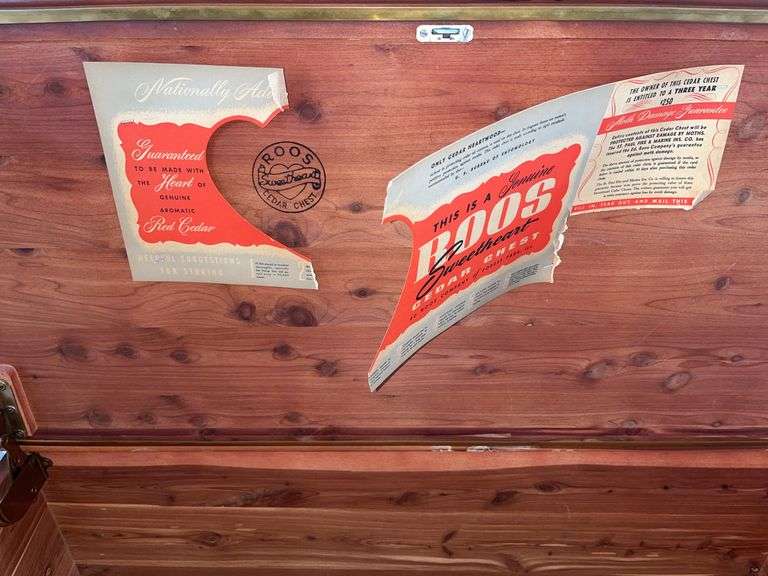 Older Roos Sweetheart cedar chest, bottom drawer opens, 40"W x 19"D x ...