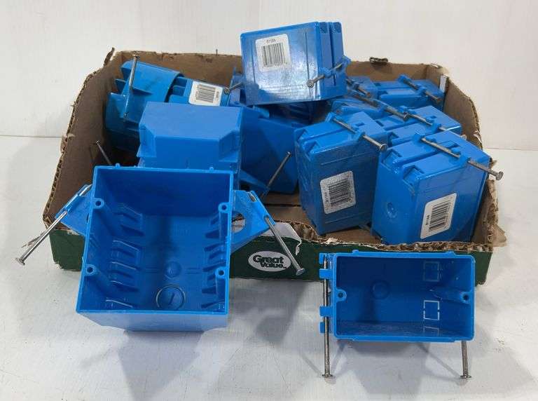 (8) Single-gang boxes, (2) Older single-gang work boxes, (2) Double ...