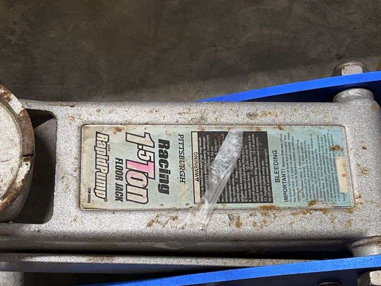 1 1/2-Ton floor jack, low profile/racing, and (2) Duralast 4-tons jack ...