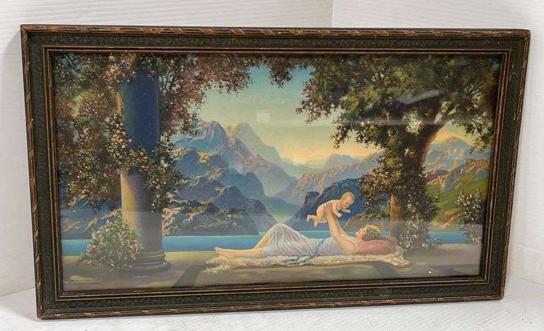 Antique Atkinson Fox litho print, 1925 "Love's Paradise - Mother ...