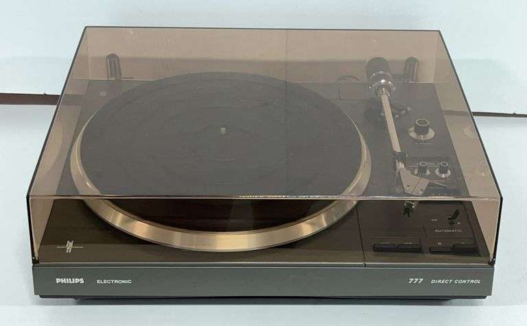 Philips turntable 777, direct control, pickering cartridge, 16"W, good ...