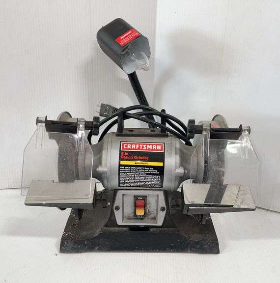 Craftsman dual bench grinder with light, 6", like new - Albrecht ...