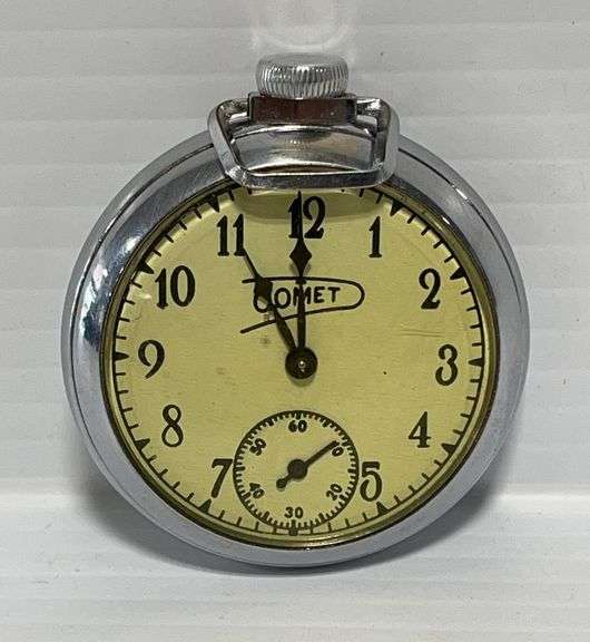 Antique Comet pocket watch, 2"Dia, untested, as is - Albrecht Auction ...