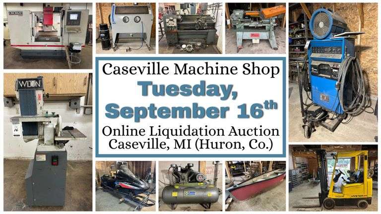 September 16th (Tuesday) Machine Shop ABSOLUTE Online Auction - Caseville, MI - Albrecht Auction ...