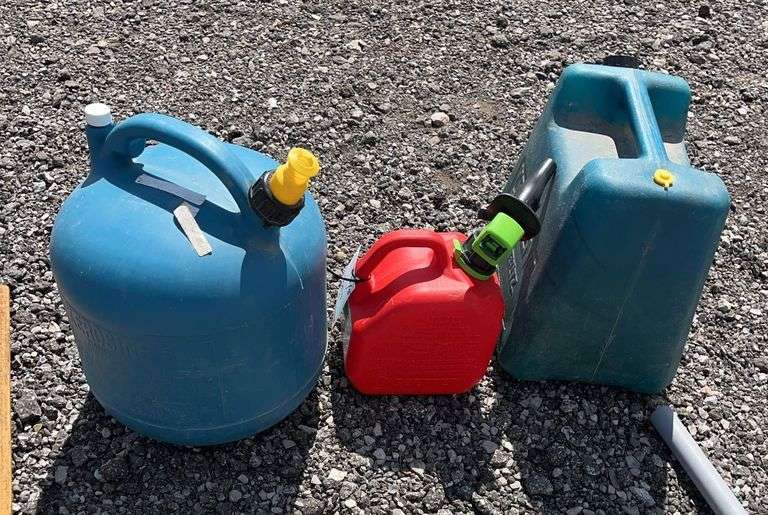 (2) Kerosene cans: 5-gallon and 1-gallon; (1) Small gas can - Albrecht ...