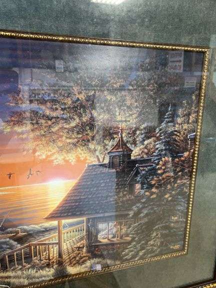 Terry Redlin "Sunset Retreat", no. 418 of 9500, frame- 45" x 31"H ...