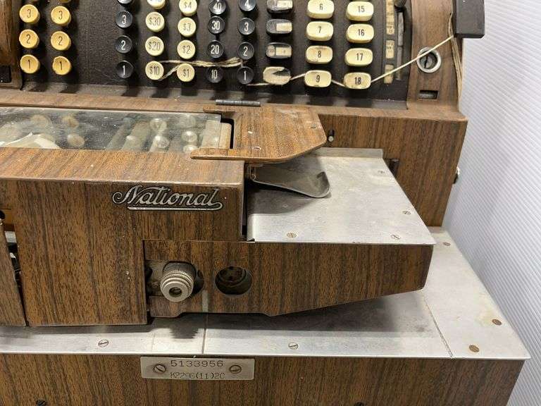 Vintage 1930s National cash register, 22 5/8"W x 28"H - Albrecht ...
