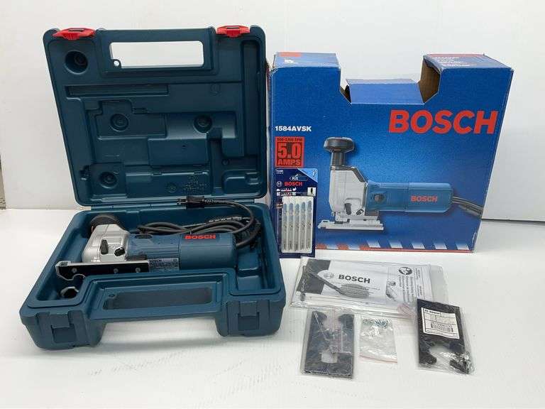 Bosch barrel grip jig saw kit with case, case- 15"W - Albrecht Auction ...