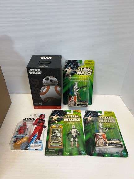 Star Wars action figures, with over (20) figures in box, BB8 App ...