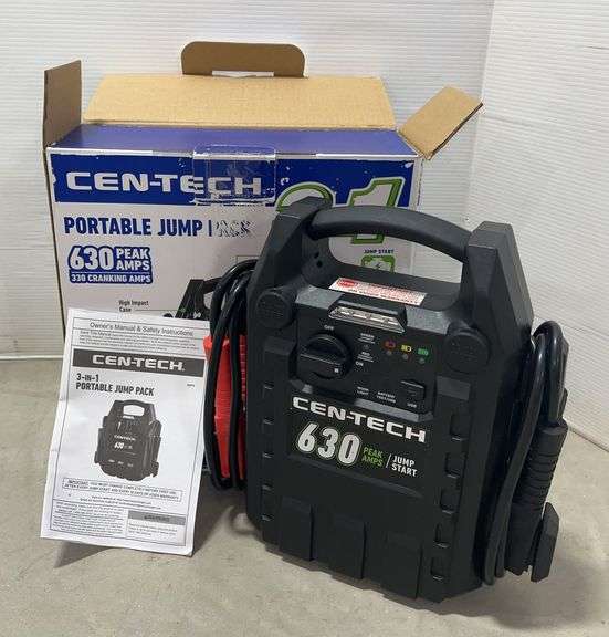 Cen-Tech 3-in-1 portable jump pack, 13"H, like new - Albrecht Auction ...