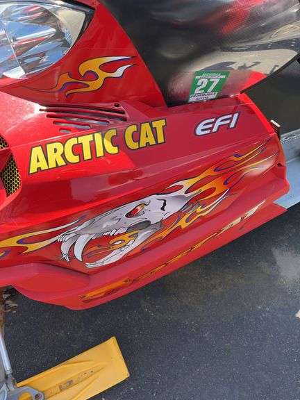 2003 Polaris Arctic Cat F7 Firecat 700 EFI snowmobile, (2,874 actual miles), Sno Pro package ...