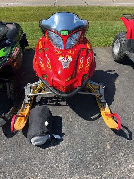 2003 Polaris Arctic Cat F7 Firecat 700 EFI snowmobile, (2,874 actual miles), Sno Pro package ...