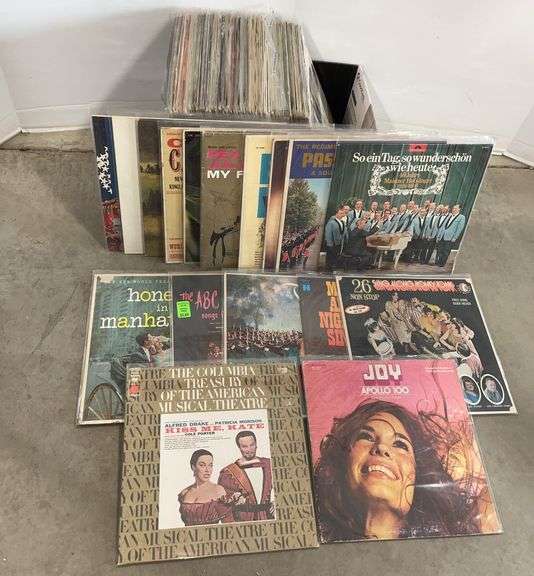 (80) Bagged vinyl music record albums, all genres, mostly 1960s and ...