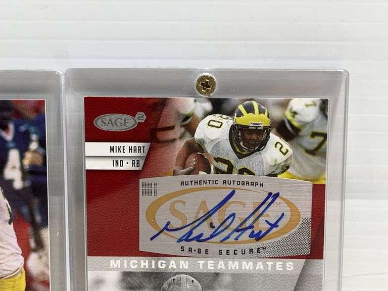 (6) University of Michigan football authentic autographed cards ...