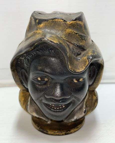 Antique circa 1905-1910 two-sided African American boy cast iron bank ...