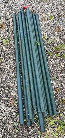 (13) Heavy duty metal poles, 14-gauge steel, 56 1/4"L with 3" taper on ...