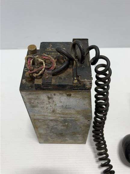 (2) Military style field phones, 9"L - Albrecht Auction Service