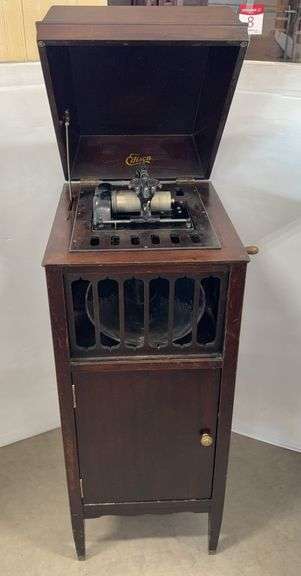 Edison cylinder phonograph, floor model cylinder record phonograph ...