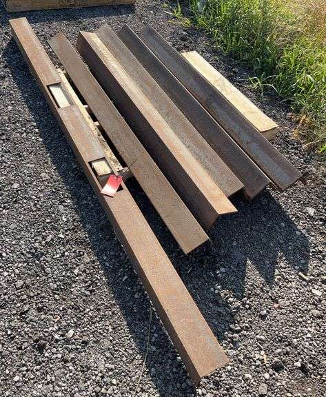 (7) Pieces of 5x5 angle iron, 6'L; (1) Piece of 5x3 angle iron, 6'L; (1 ...