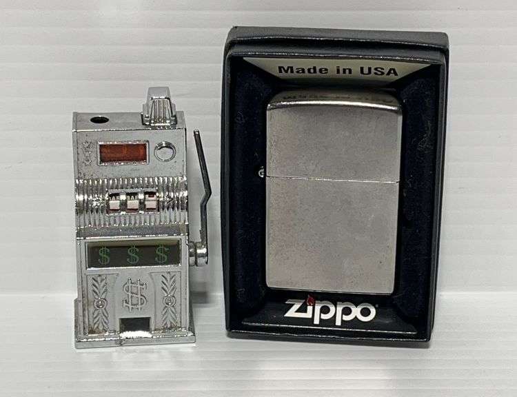 Zippo 207 Street Chrome, new; Old slot machine lighter, up to 3"H ...
