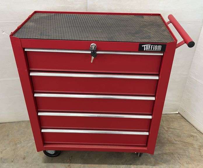 Tuffiom tool box, 26 1/2"W x 13"D x 29"H, new - Albrecht Auction Service