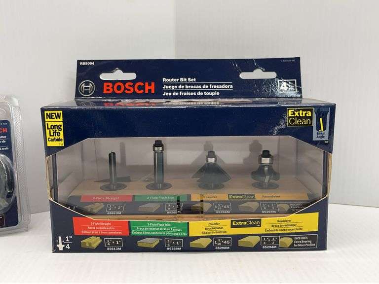 Bosch bit set, and a Bosch 3-wing slotting cutter - Albrecht Auction ...