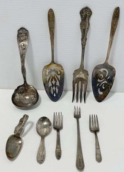 Antique silverware marked and some hallmarked magnet, does not stick ...