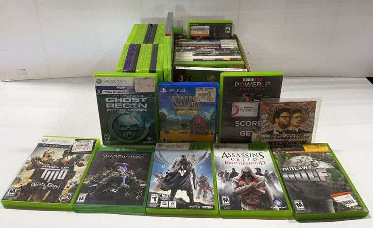 Box of Xbox games, used - Albrecht Auction Service
