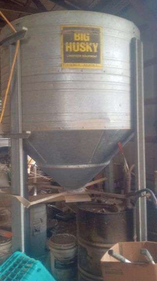 Big Husky Supplement Bin, 56"Dia x 36"H with 24" Cone, Housed ...