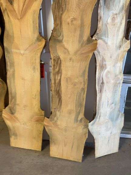 (3) Knotty pine live edge rough saw, includes: One- 9" to 18"W x 1 ...