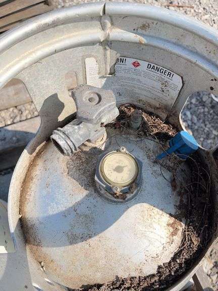 (3) Propane tanks, includes: 1- Commercial 20 lb., the valve is for ...