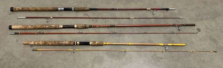 (3) Antique fishing rods, Wonder Rod brand, up to 55"L - Albrecht ...