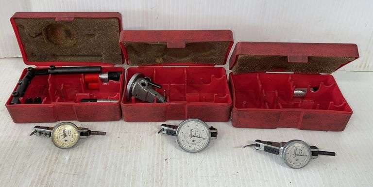 Dial Indicator lot, boxes- 5"L - Albrecht Auction Service