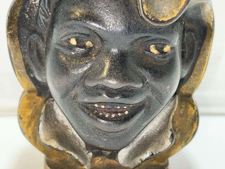 Antique circa 1905-1910 two-sided African American boy cast iron bank ...